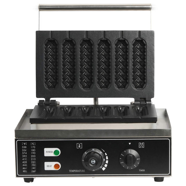 Aperture Corner Waffle Makers Hot Dog Making Machine 6 Grid Crispy ...