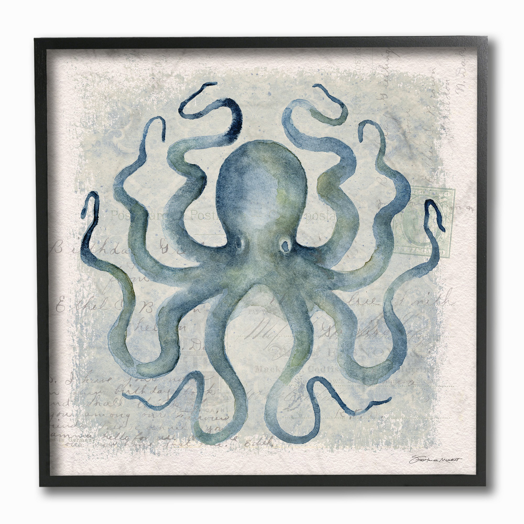 Watercolor Octopus Painting