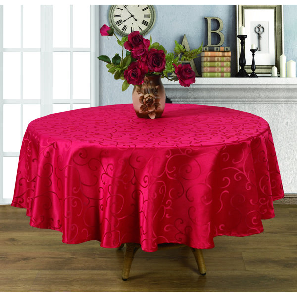 House of Hampton® Round Polyester Tablecloth & Reviews | Wayfair