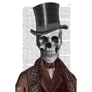 Happy Larry Skeleton Gentleman And Top Hat by Fab Funky - Wrapped ...