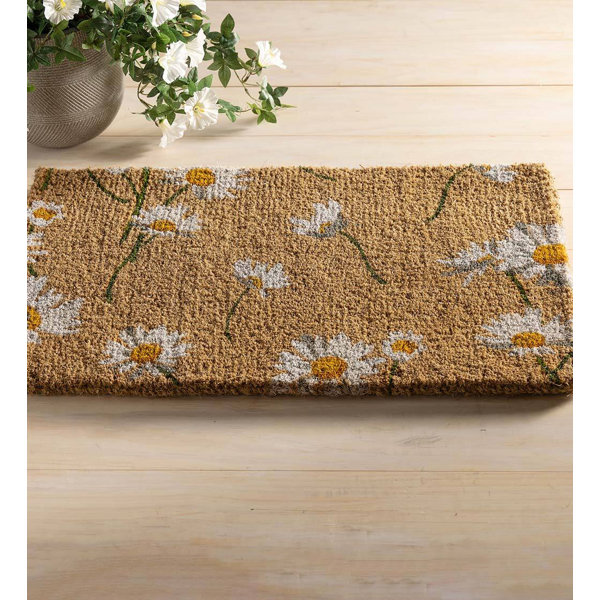 Red Barrel Studio® Jerit Daisy 30" x 18" Non-Slip Outdoor Door Mat ...