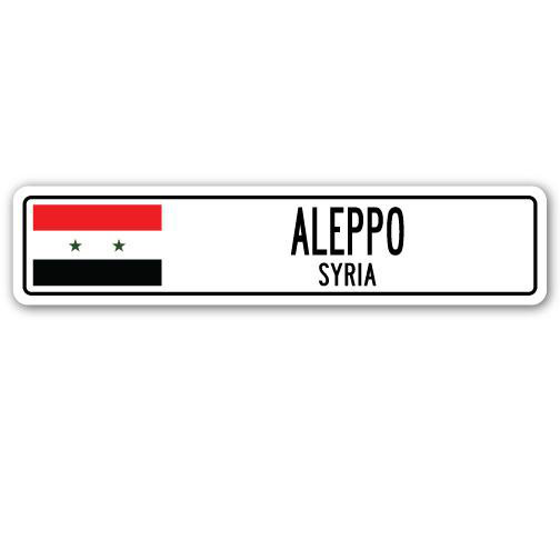 Trinx Batty Aleppo, Syria Flag Aluminum Street Sign | Wayfair