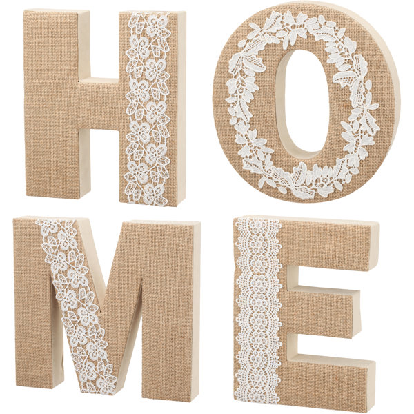 August Grove® 4 Piece Home Lettering Wall Décor Set | Wayfair