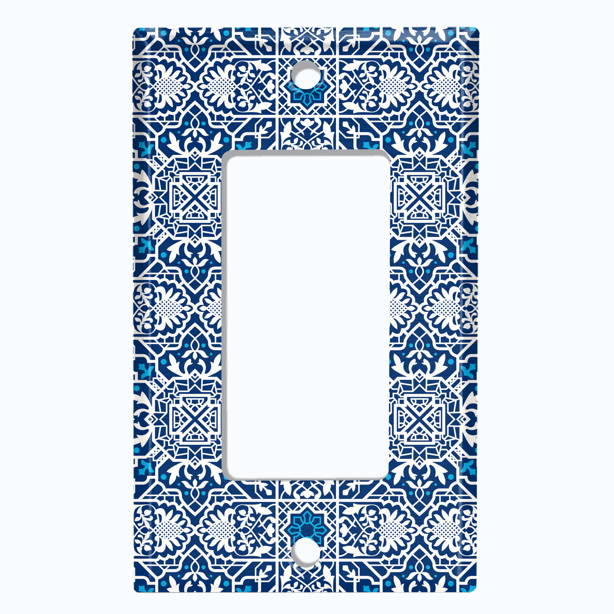 WorldAcc Vintage Elegant Tile 1-Gang Rocker Wall Plate | Wayfair