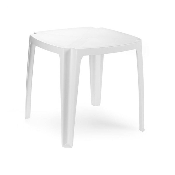 Dakota Fields Stackable Square Table, Made In Italy, 75X75x72 Cm, White ...