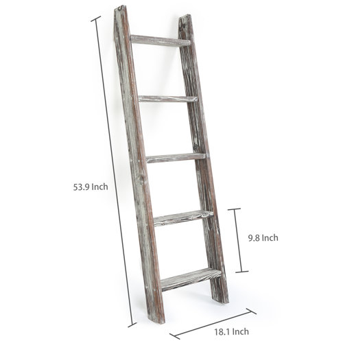 Rosalind Wheeler 54'' Tall Solid Wood Blanket Ladder & Reviews | Wayfair