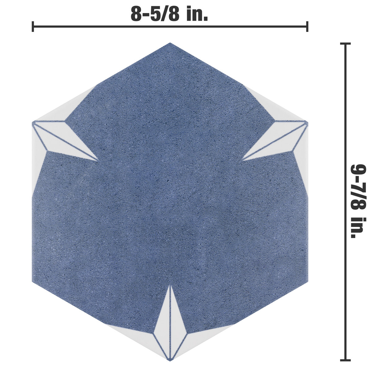 Merola Tile Stella Hex 9" x 10". Porcelain Patterned Wall & Floor Tile ...
