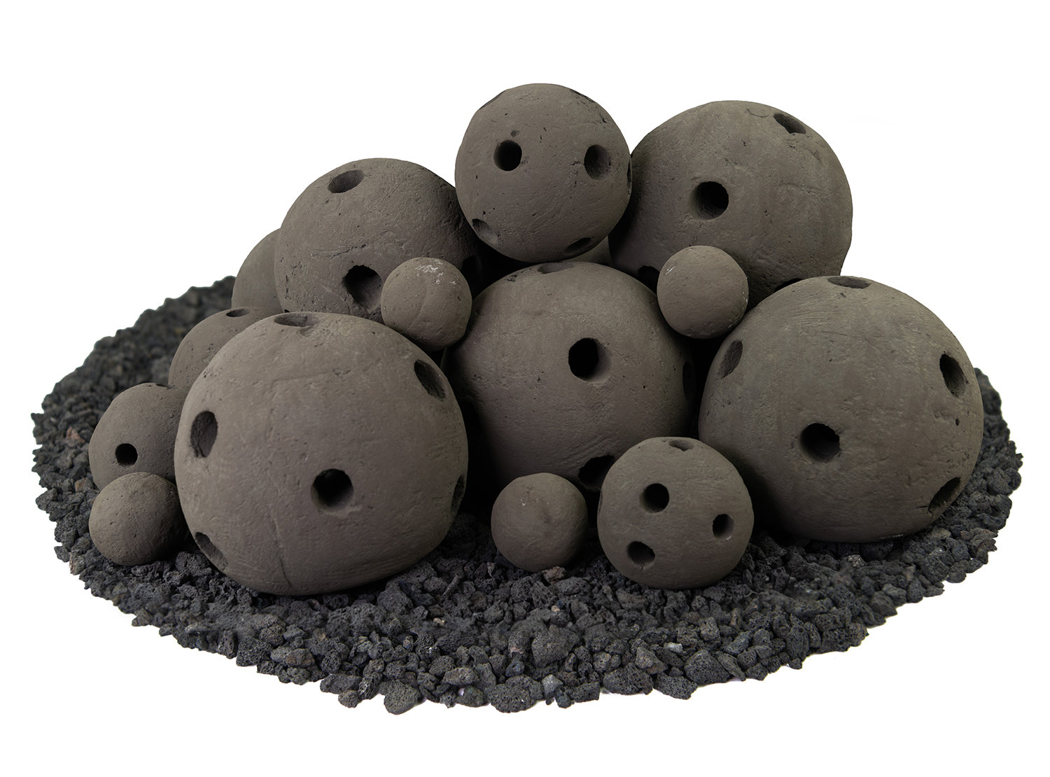 Fire Pit Essentials Hollow Ceramic 23 Piece Fire Ball Set & Reviews ...