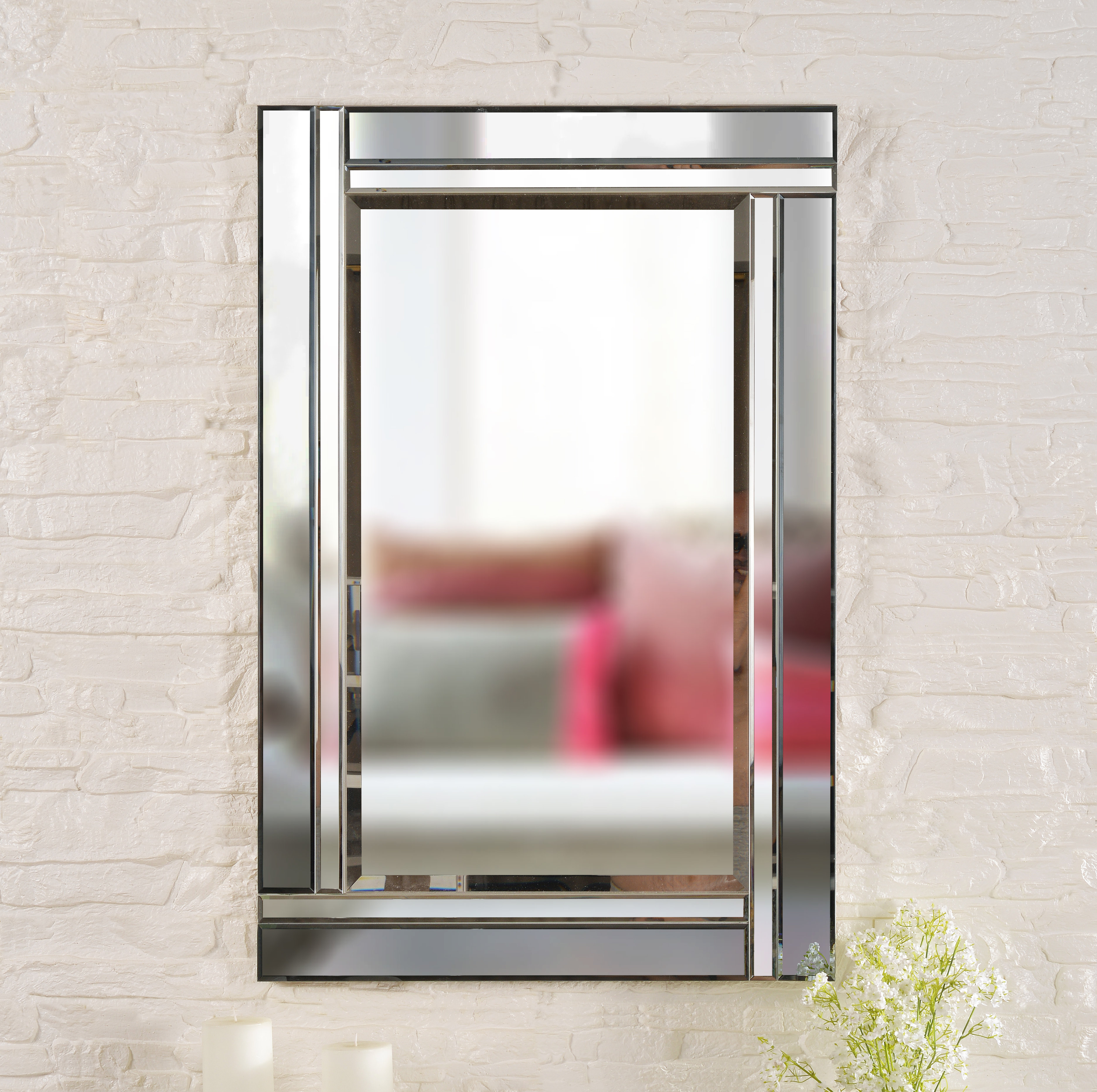 House of Hampton® Shaun Rectangle Glass Wall Mirror & Reviews | Wayfair