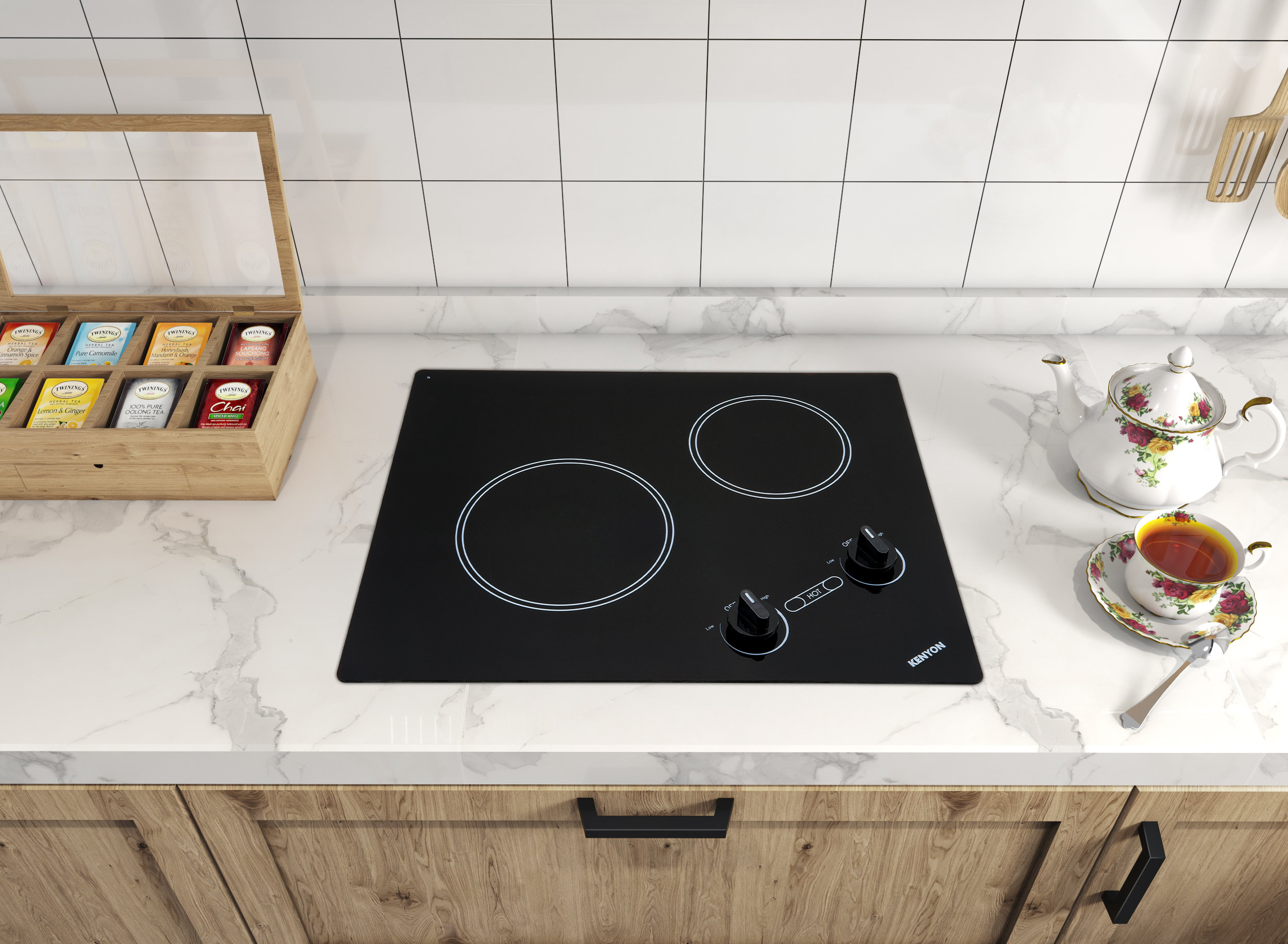 Kenyon Arctic 21" Electric Cooktop with 2 Burners | Wayfair