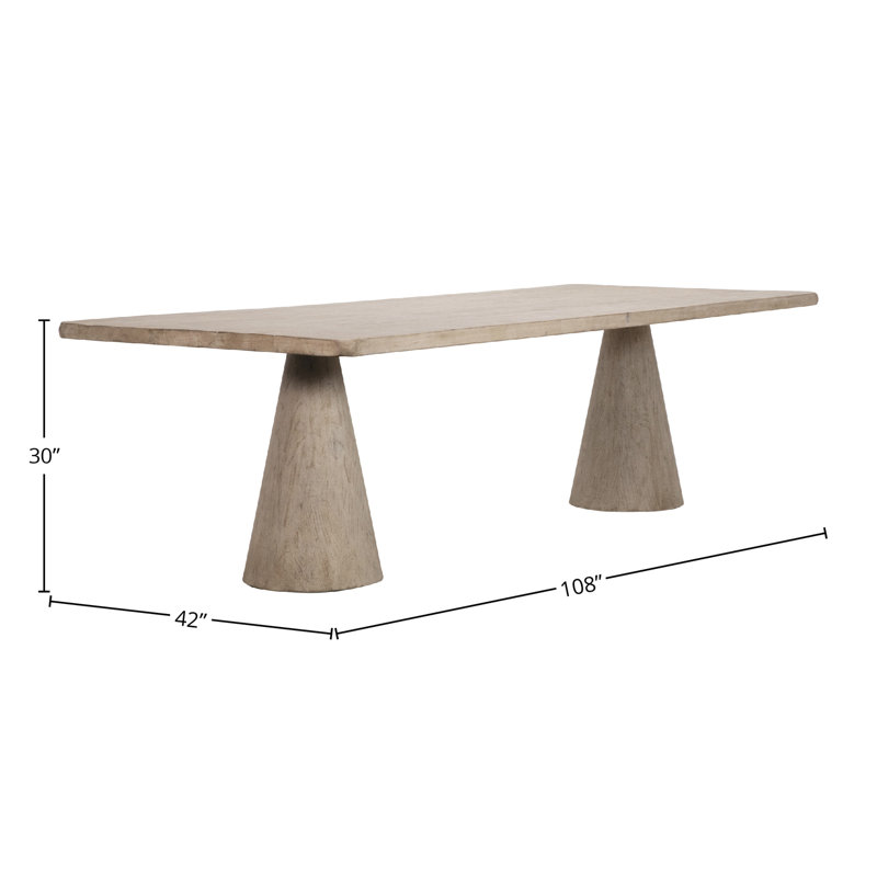 Dovetail Furniture Zaya Rectangular Dining Table | Perigold