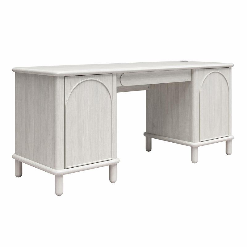 CosmoLiving by Cosmopolitan Selena Double Pedestal Desk | Wayfair