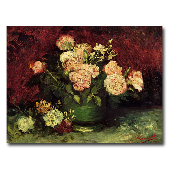 Vault W Artwork "Peonies and Roses" by Claude Monet Painting Print on ...