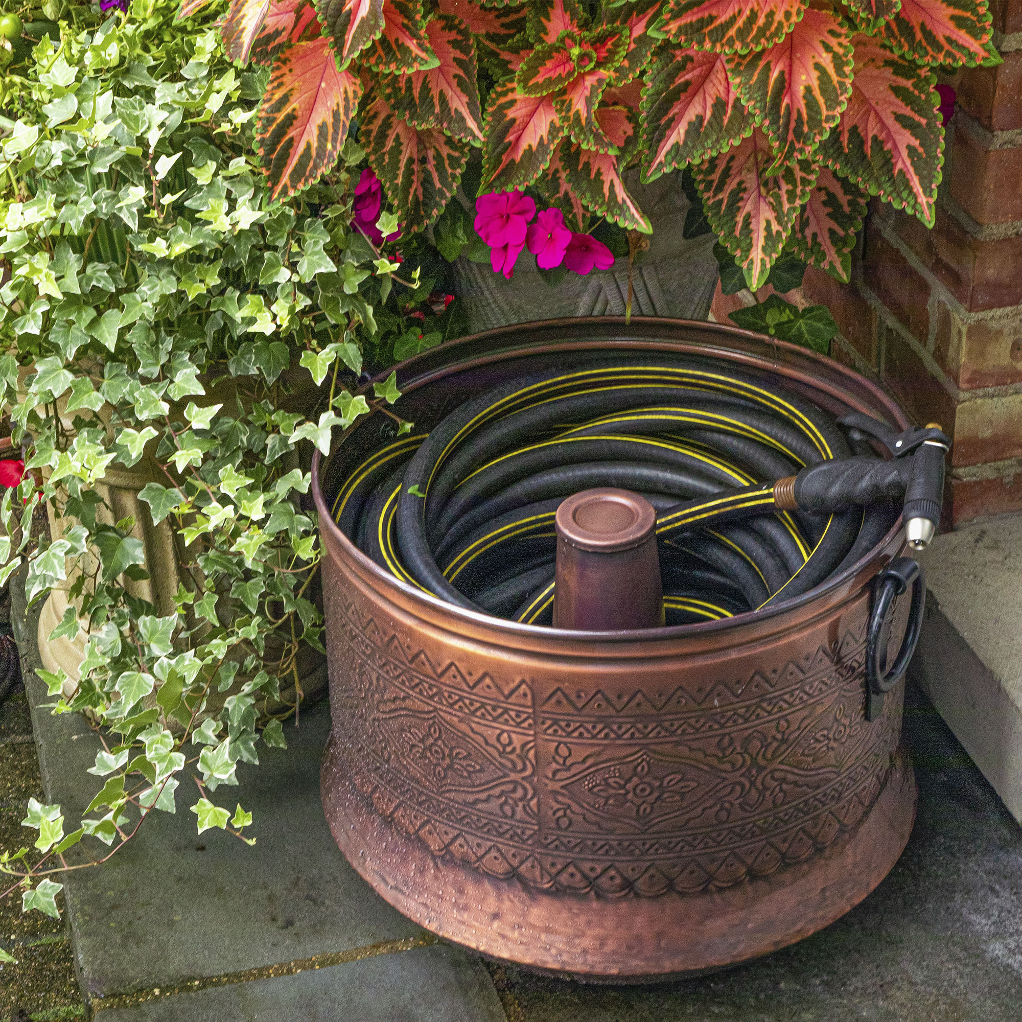 CobraCo Embossed Decorative Classical Metal Hose Pot & Reviews | Wayfair