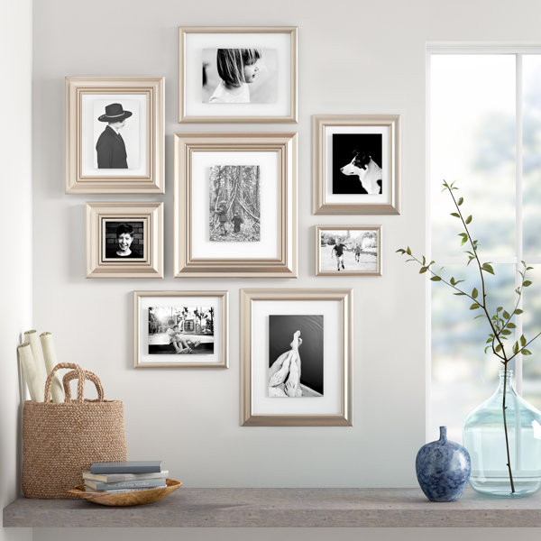 Three Posts™ Teen Syston 8 Piece Beveled Plastic Gallery Picture Frame ...