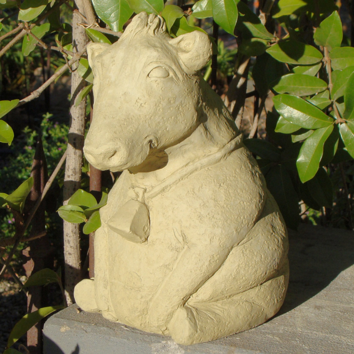 August Grove® Elaxi Fat Barnyard Cow Statue | Wayfair