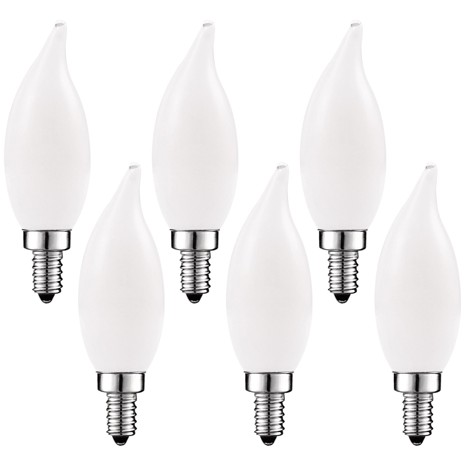 Luxrite 4 Watt (40 Watt Equivalent), CA11 LED, Dimmable Light Bulb ...