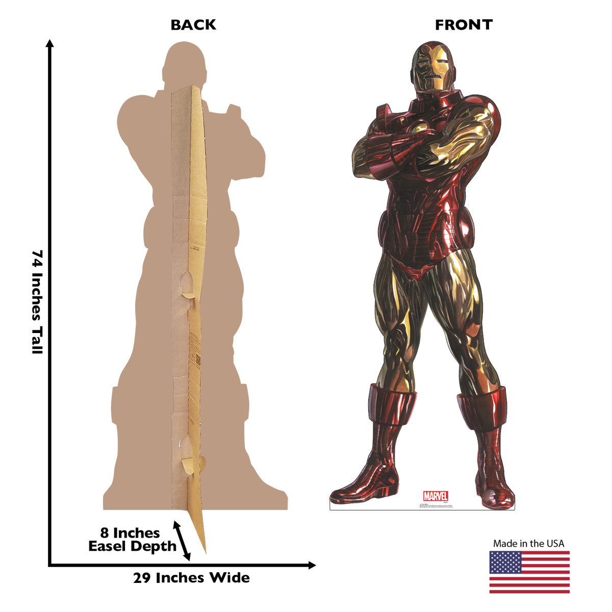 Advanced Graphics Iron Man Life Size Cardboard Cutout Standup - Marvel ...