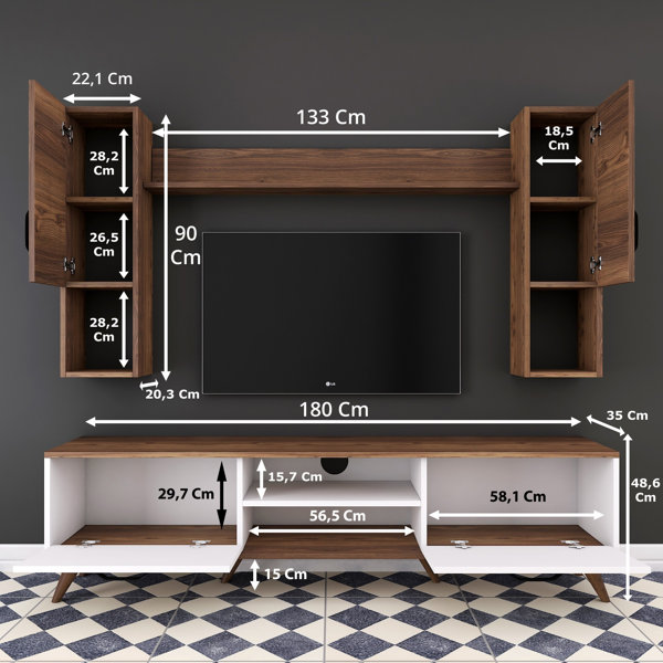 East Urban Home Entertainment Center for TVs up to 55" | Wayfair