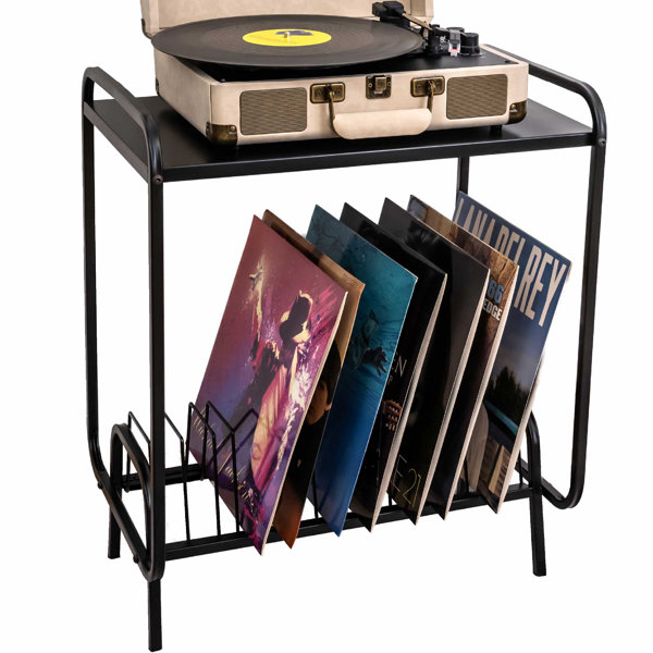 17 Stories Record Player Stand With Vinyl Storage For 120 Records | Wayfair