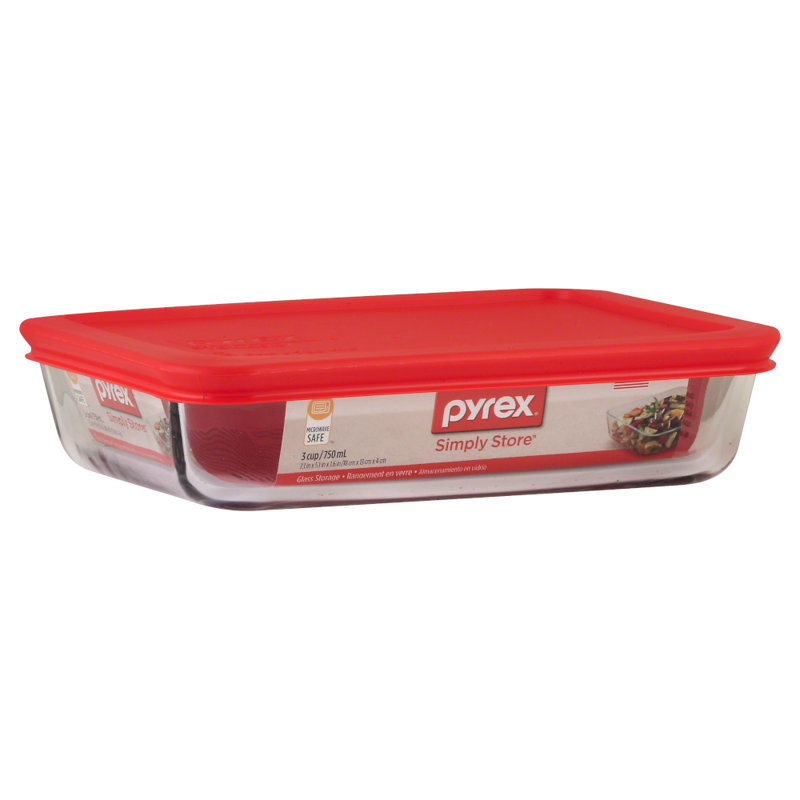 Pyrex Storage Plus Rectangle Dish 3 Cup Food Storage Container ...