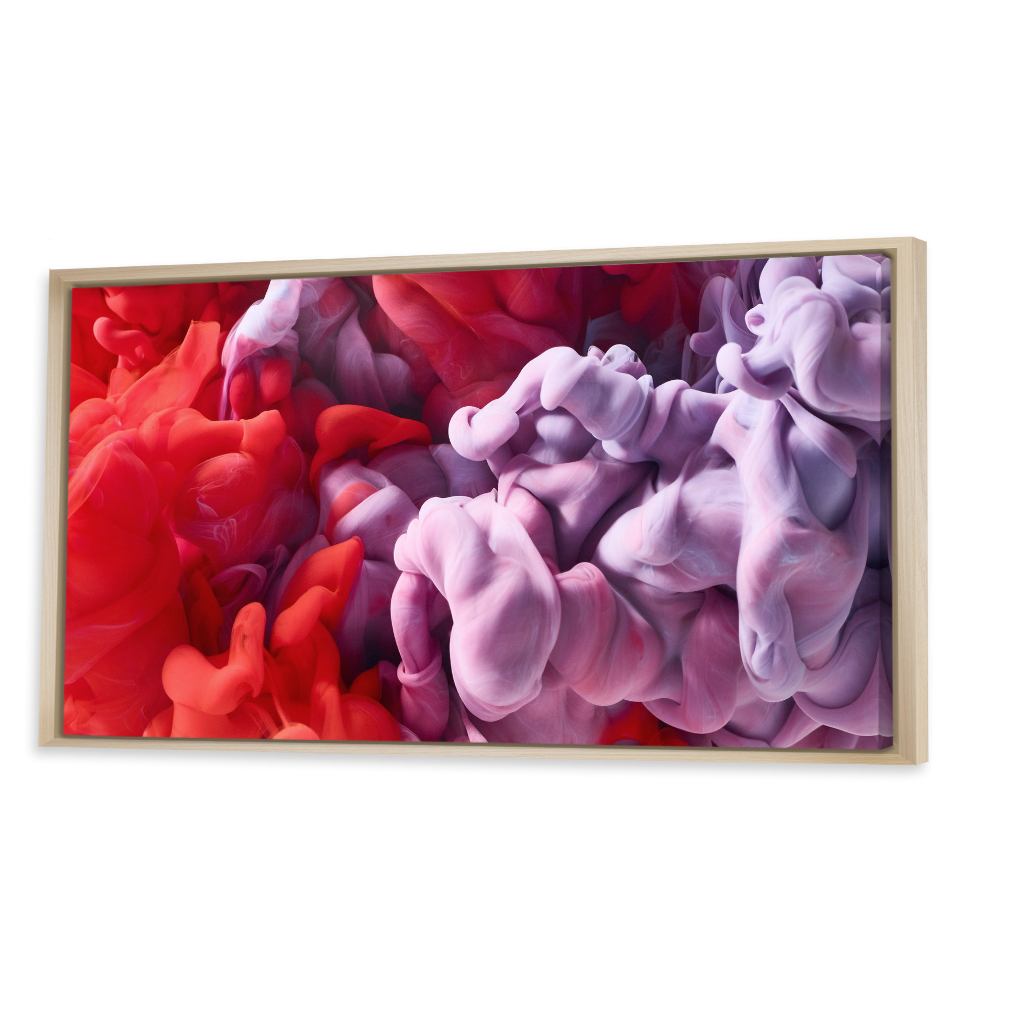 Wrought Studio Red And Pink Fluid Ink Art II Red And Pink Fluid Ink Art ...