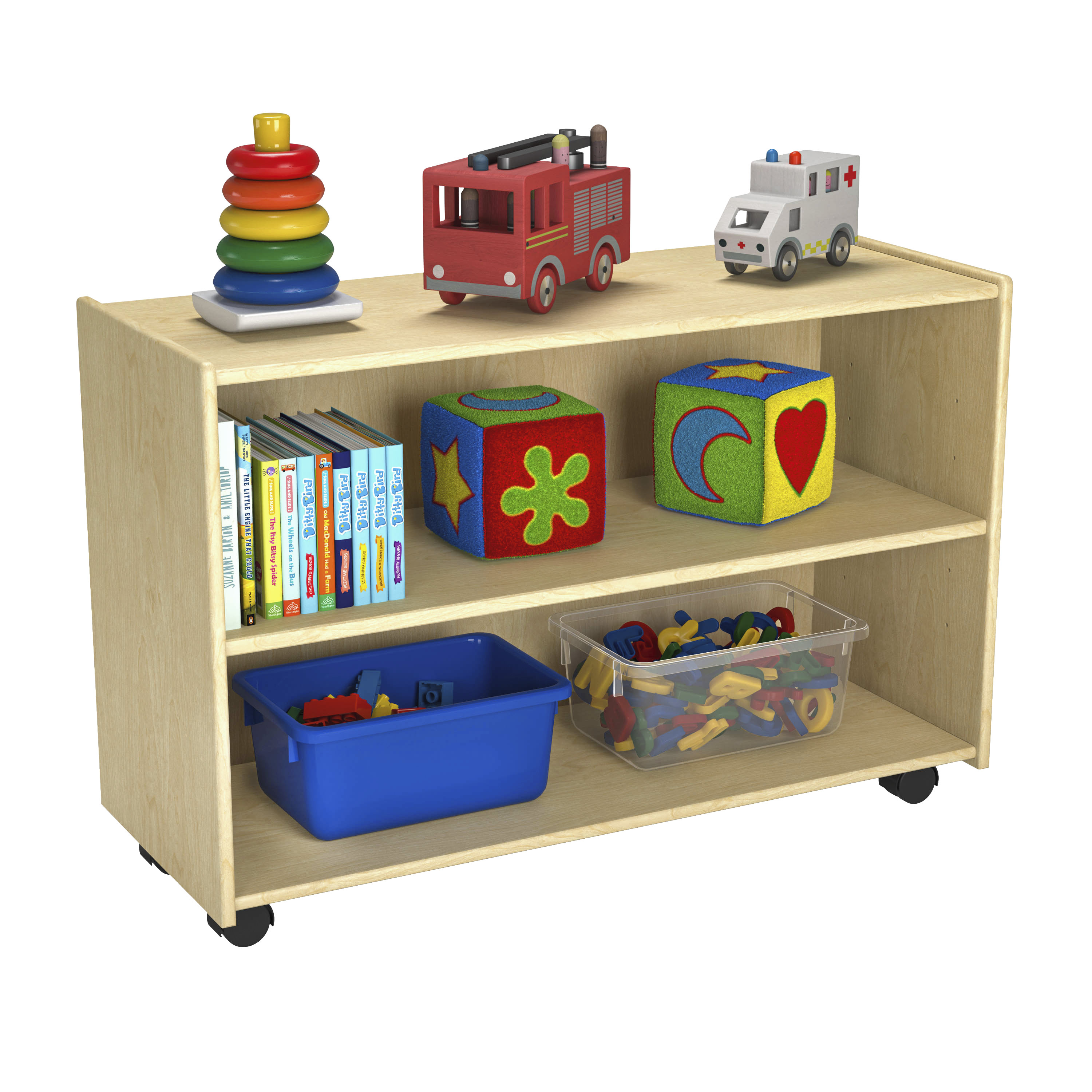 Childcraft 16 Compartment Shelving Unit with Casters | Wayfair