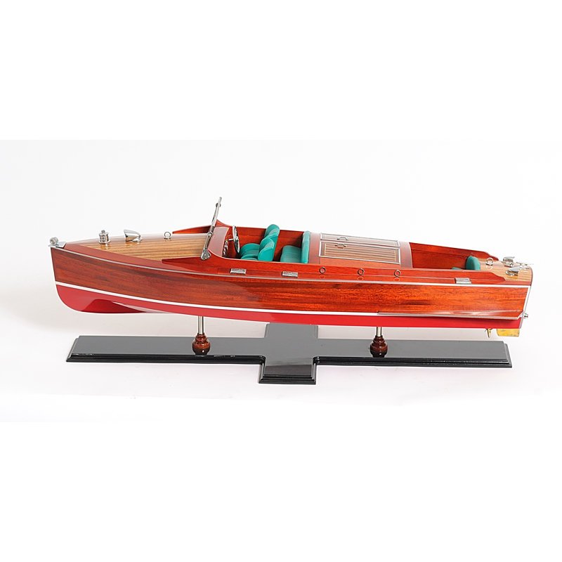 Old Modern Handicrafts Chris Craft Painted Model Boat | Wayfair