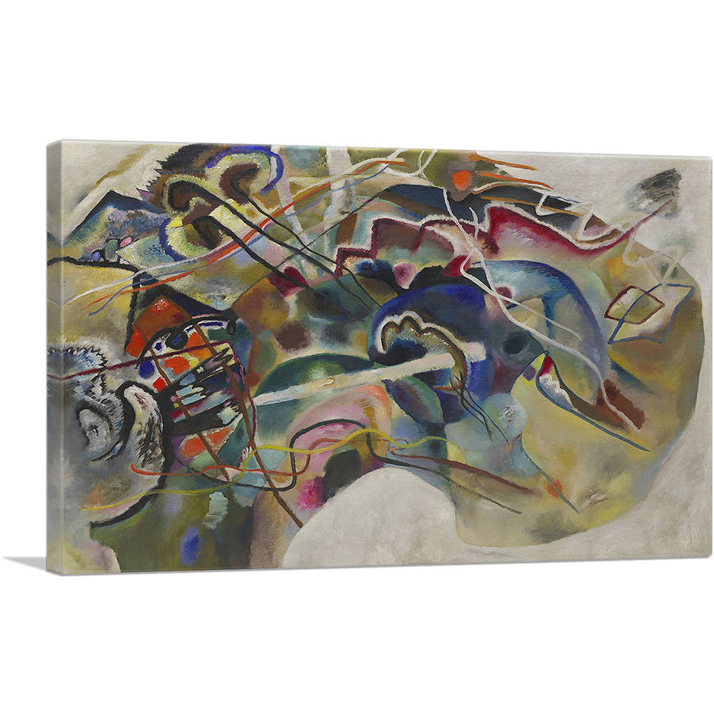 ARTCANVAS Painting With White Border 1913 by Wassily Kandinsky ...