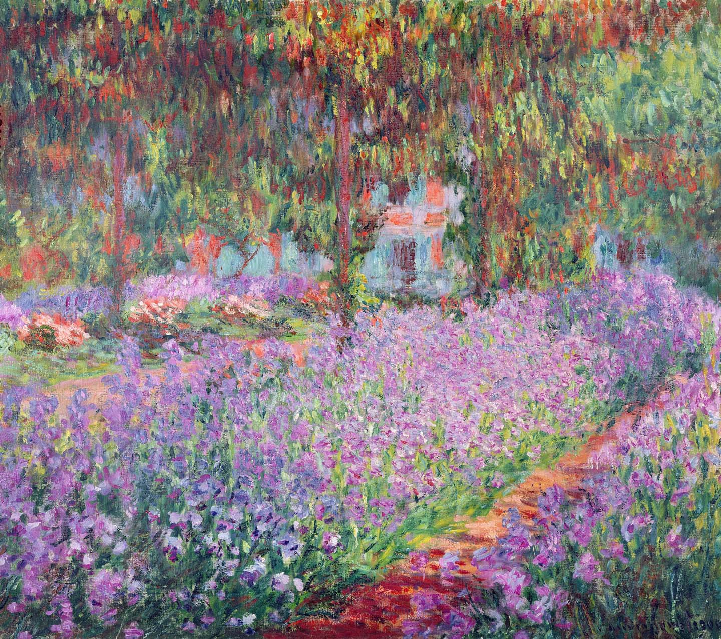 Alcott Hill® Monet The Artist's Garden at Giverny (1900) Wall Decal ...