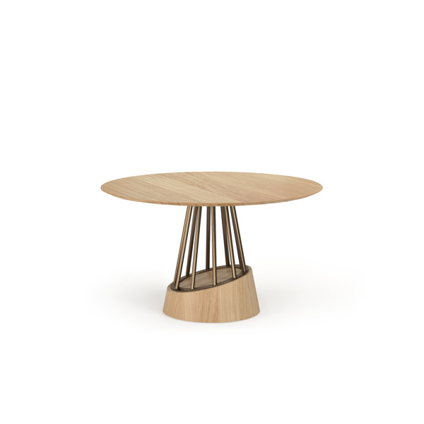 Isabelline Merritt 137Cm Solid Oak Pedestal Dining Table | Wayfair.co.uk