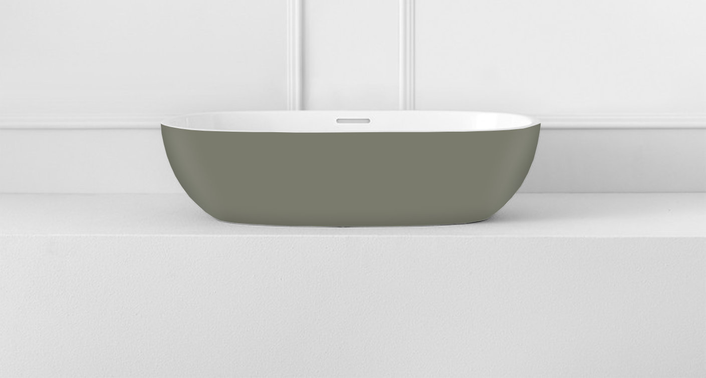 Victoria + Albert Barcelona Matte White/Matte Moss Gray Volcanic ...