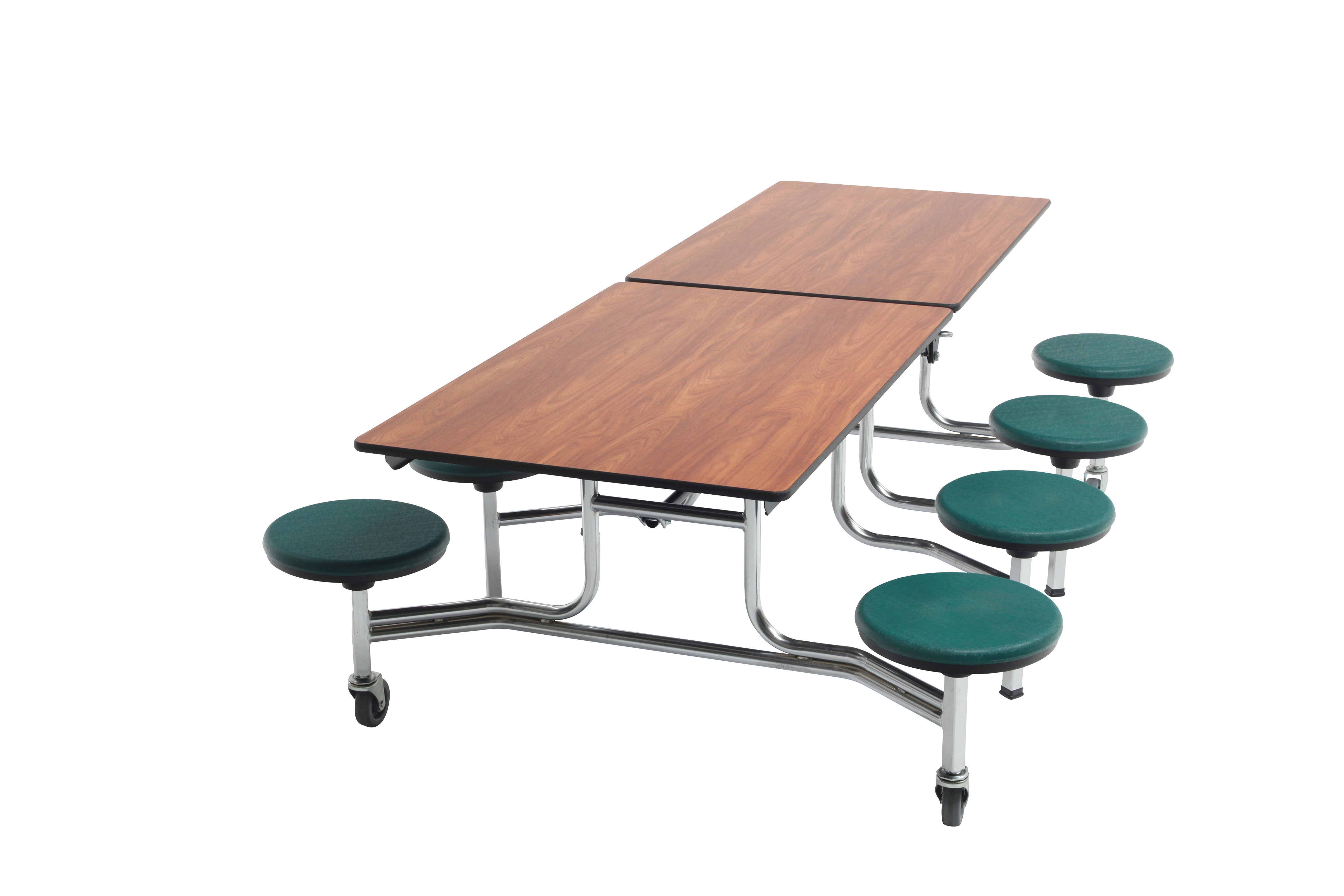 AmTab Manufacturing Corporation 97'' x 30'' Rectangular Stool Cafeteria ...