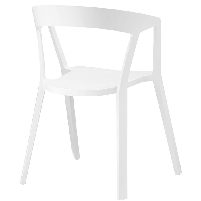 Modway Tread Stacking Arm Chair in White | Wayfair