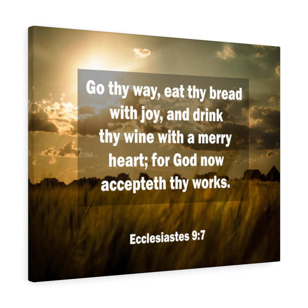 Trinx Go Thy Way Ecclesiastes 9:7 Christian Home Decor Scripture Art ...