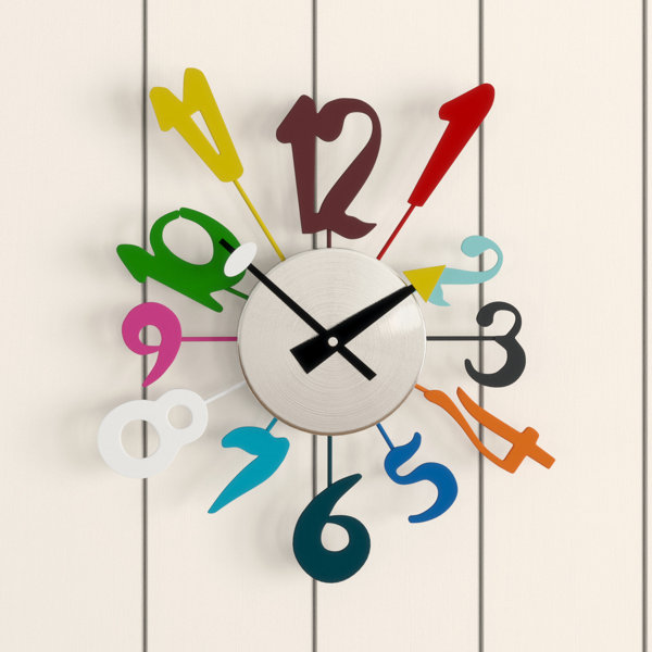 All Home Funky Numbers Wall Clock & Reviews | Wayfair.co.uk
