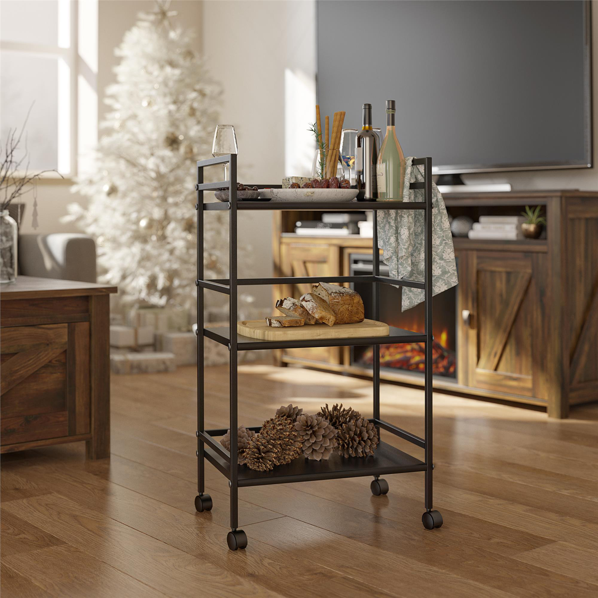 Altra Marshall Three Shelf Rolling Utility Cart & Reviews | Wayfair