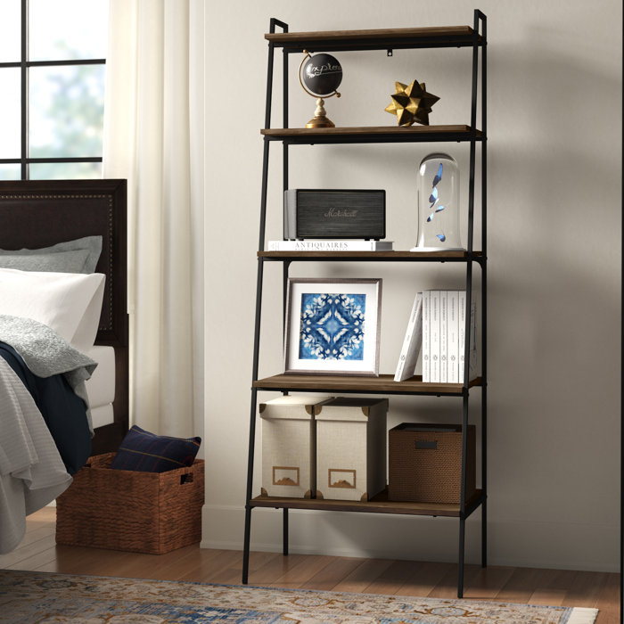 Three Posts Bernadette 183Cm H x 72Cm W Metal Ladder Bookcase & Reviews ...