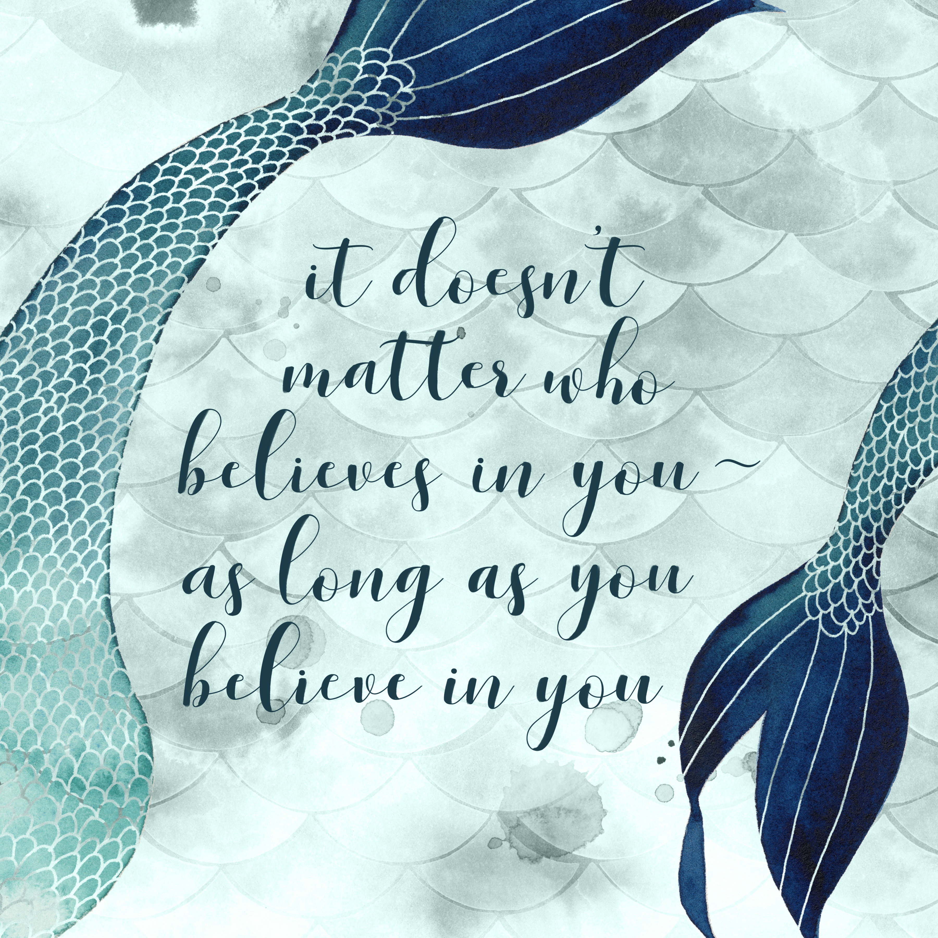 Trinx Mermaid Inspirations II by - Wrapped Canvas Textual Art | Wayfair