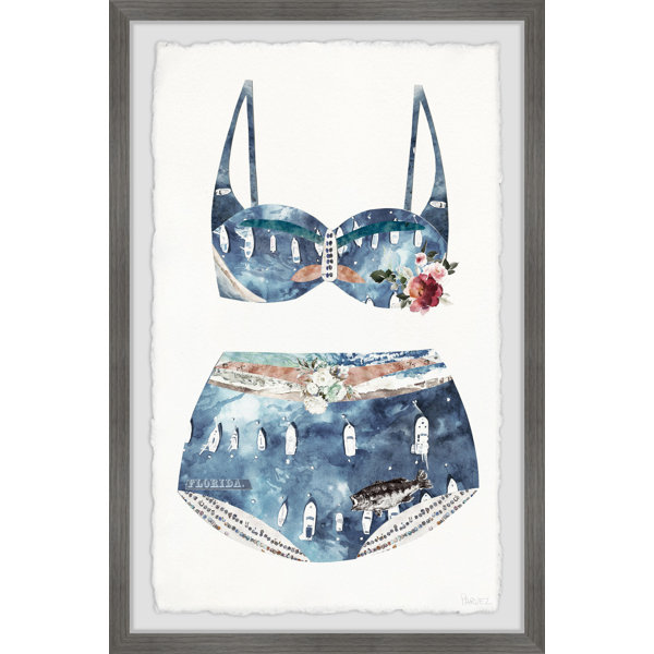 Breakwater Bay Coastal Swimsuit - Picture Frame Graphic Art | Wayfair