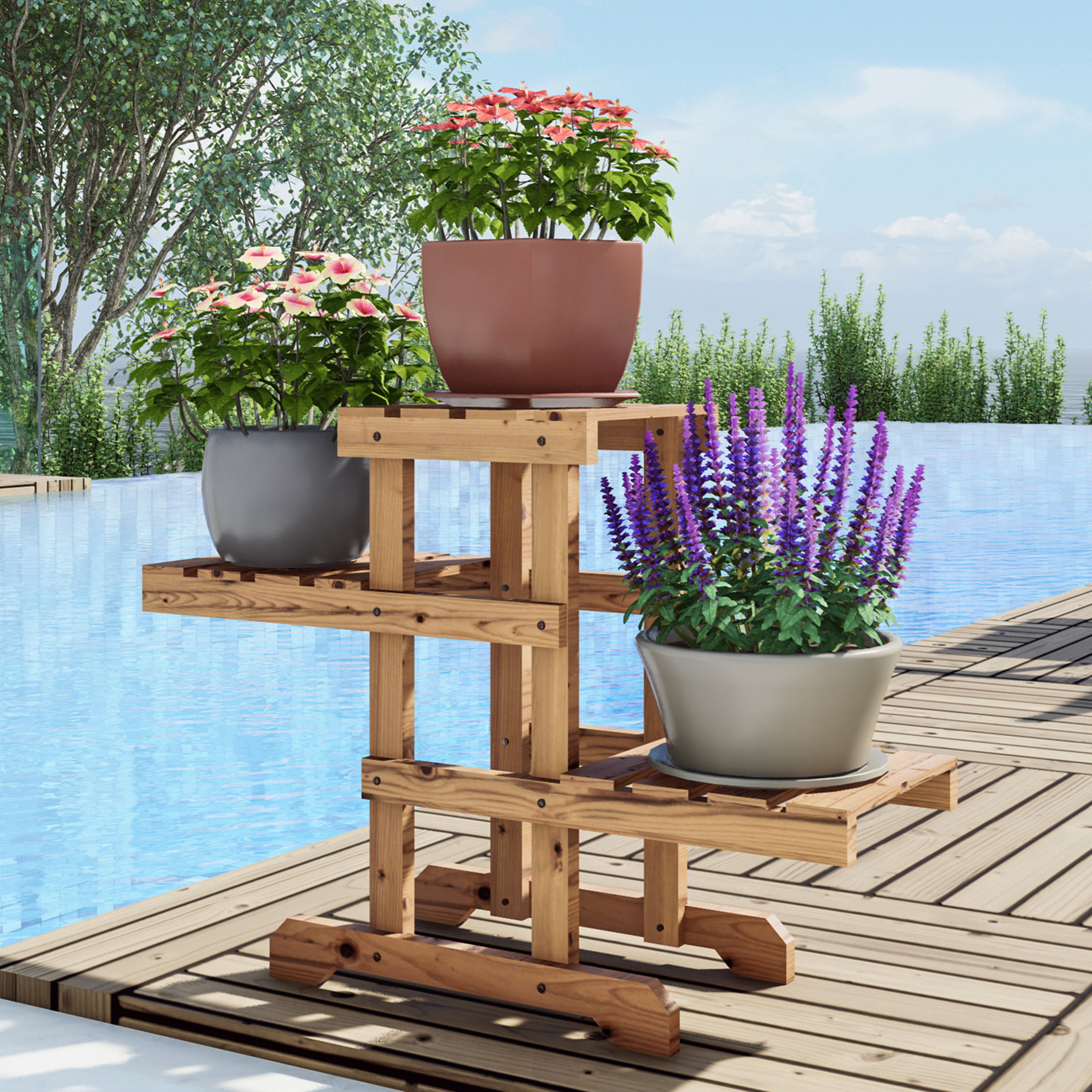 Bay Isle Home Eisele Zigzag Pallet Plant Stand & Reviews | Wayfair