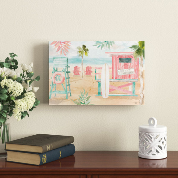 Beachcrest Home Surfs Up II by Dina June - Wrapped Canvas Painting ...