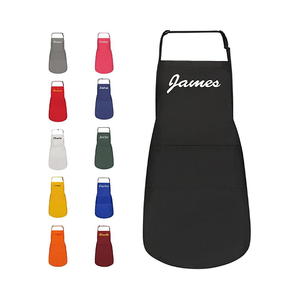 Latitude Run® Personalized Aprons With Pockets Men Women Kitchen ...