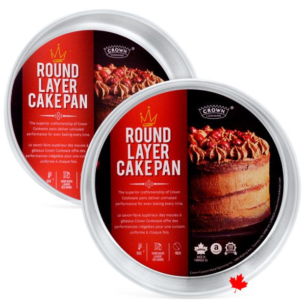 Crown Cookware Crown 8 Inch Cake Pans, 2" Deep, Set Of 2, Heavy Duty ...