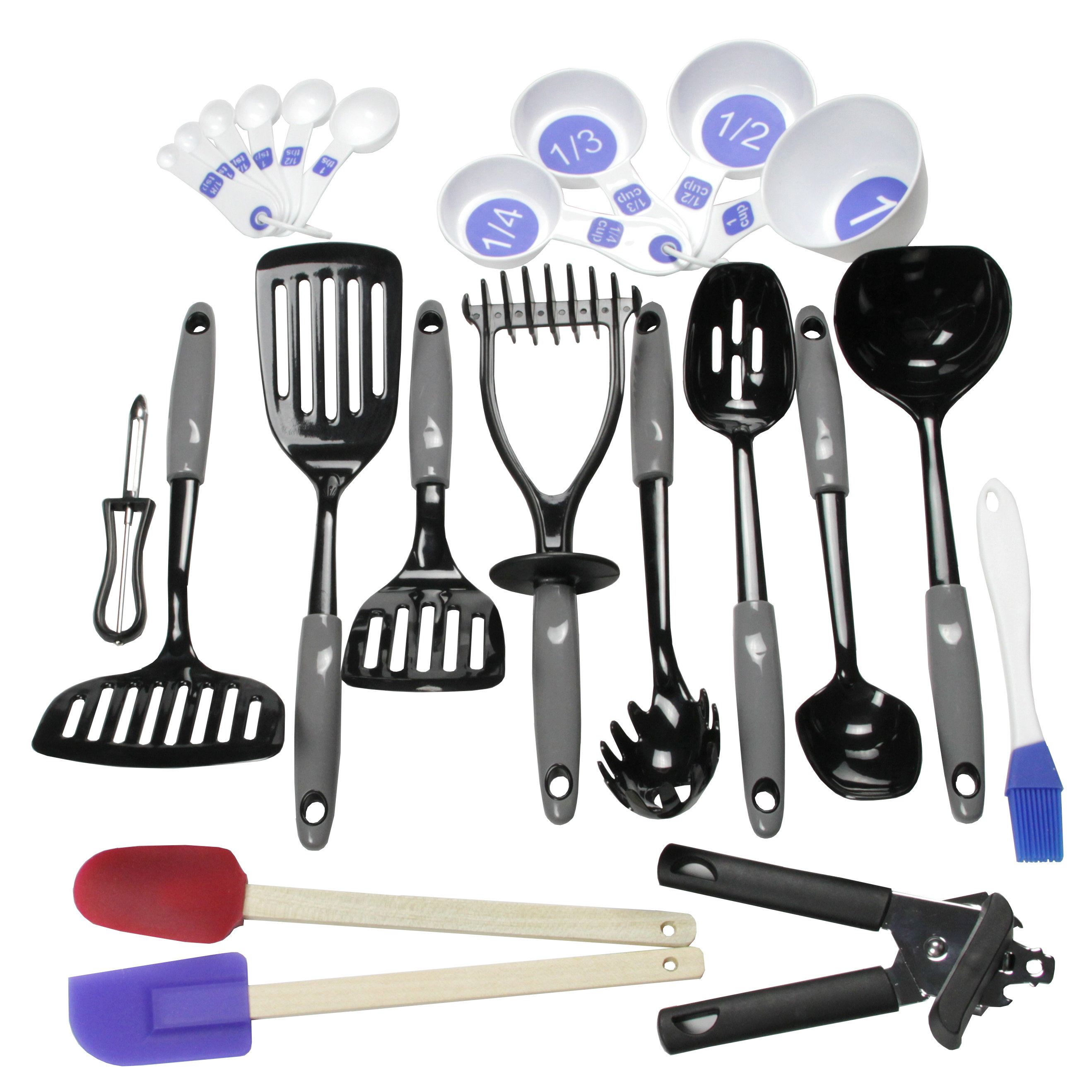 Chef Craft 23-Piece Nylon Select Kitchen Tool and Gadget Utensil Set ...