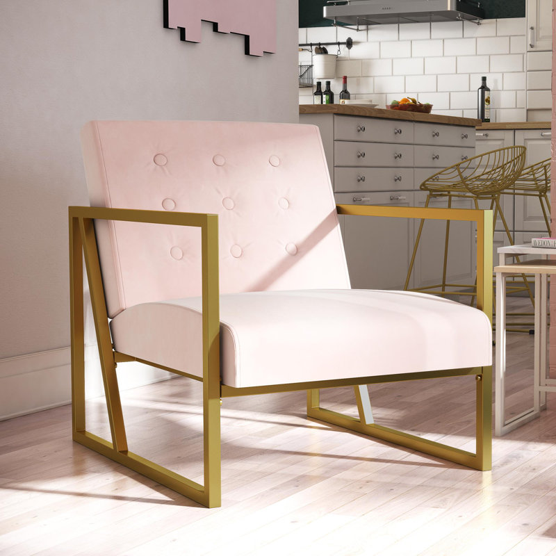 CosmoLiving by Cosmopolitan 65Cm Wide Tufted Velvet Armchair & Reviews ...