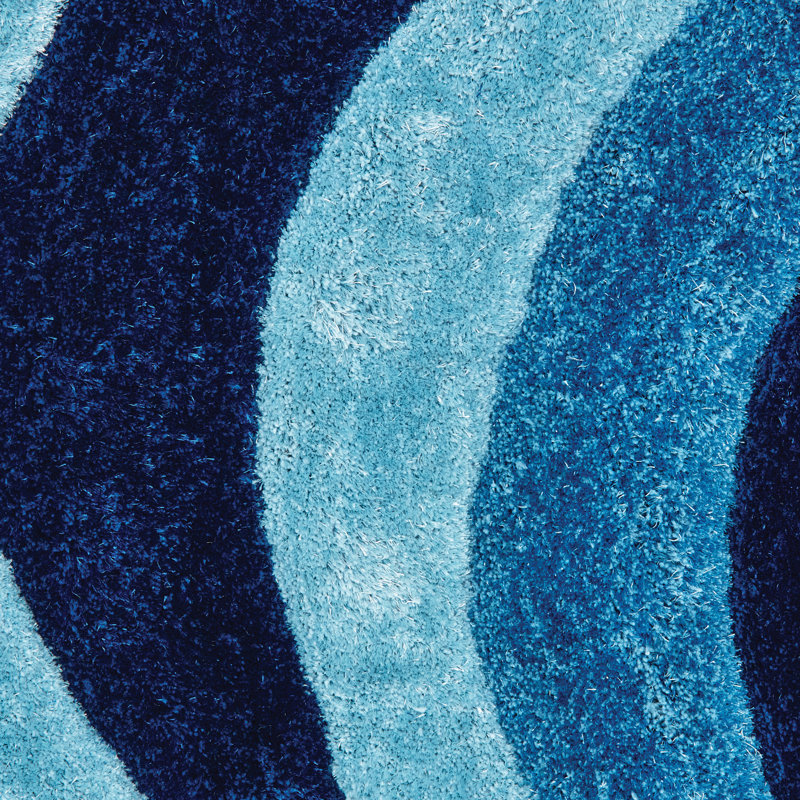 Wrought Studio Fitts Sea Blue Rug & Reviews | Wayfair