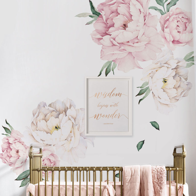 SimpleShapes Peony Flowers Wall Decal & Reviews | Wayfair