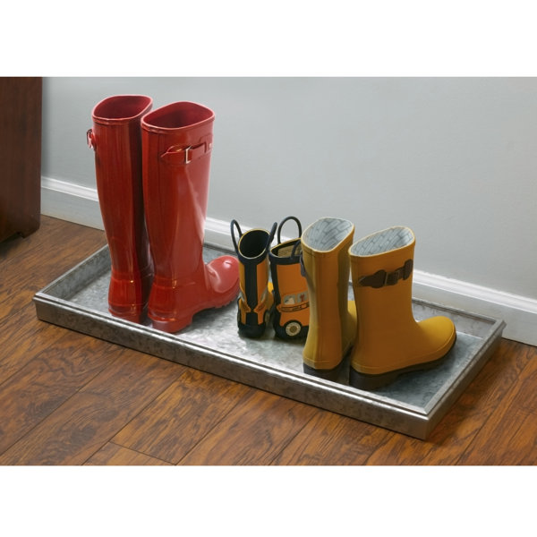 17 Stories Moreau Galvanized Steel 30" x 13" Non - Slip Indoor Boot ...