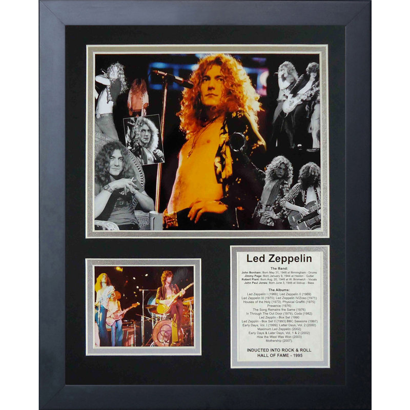 Legends Never Die Led Zeppelin Framed Memorabilia | Wayfair